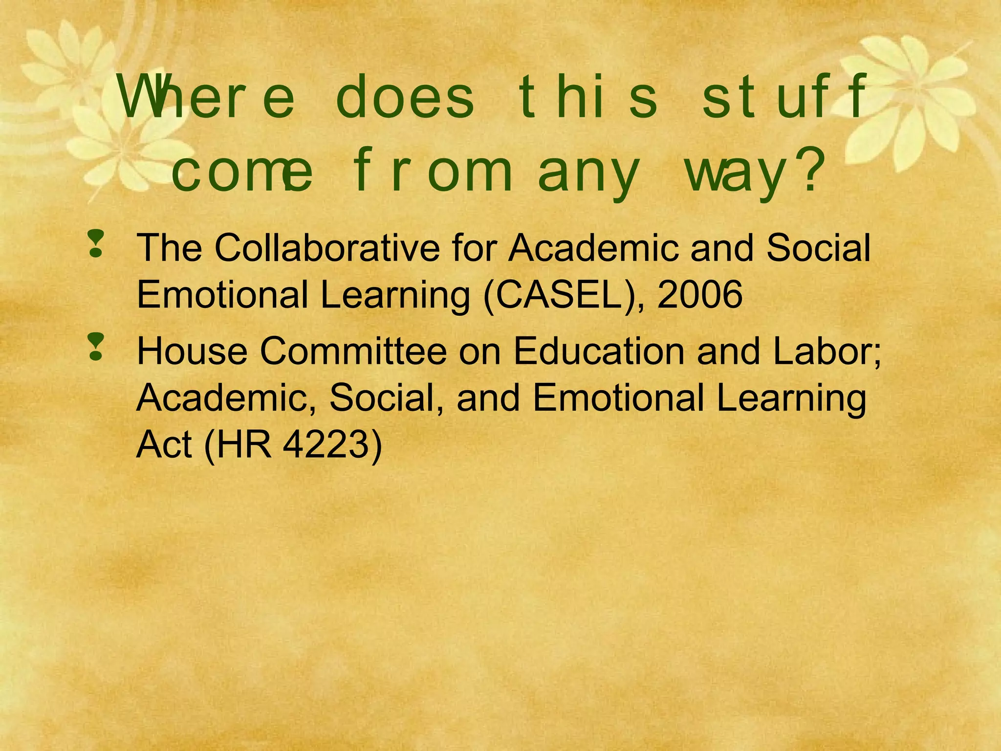 Social emotional learning | PPT