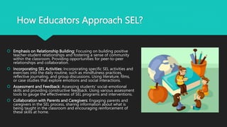 Social Emotional Learning.pptx | Educational Assessment | Education