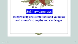 Social Emotional Learning for Primary, Secondary and High school | PPTX