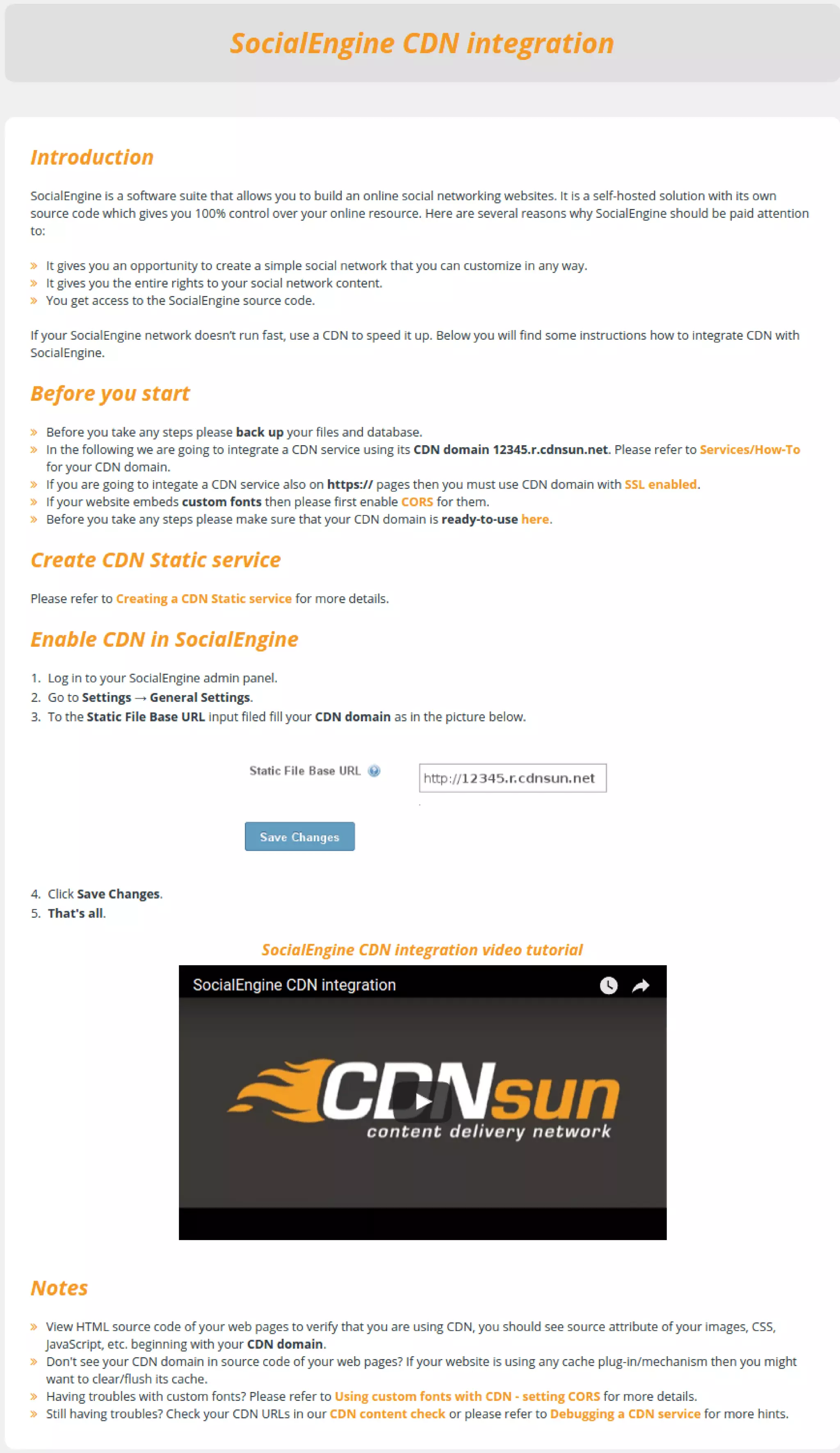 How to integrate SocialEngine with CDN | PDF