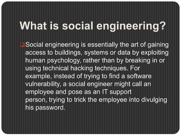 Social engineering | PPT