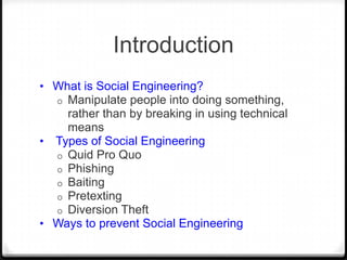 Social engineering | PPTX