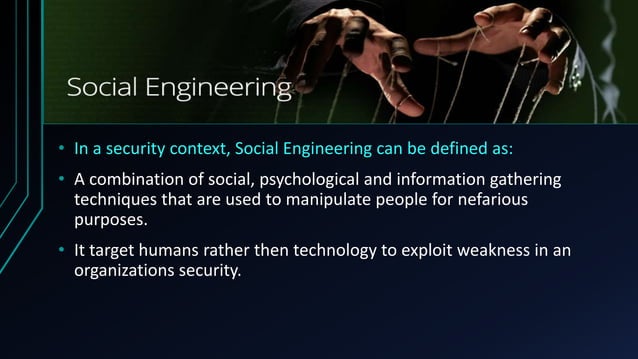 Introduction to Social engineering | Techniques of Social engineering | PPT