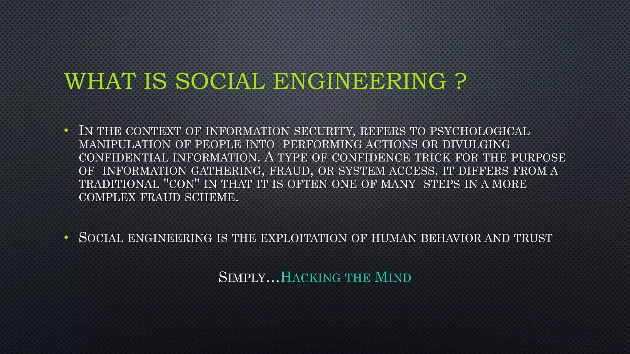 Social engineering | PPTX