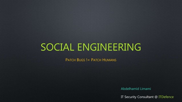 Social engineering | PPTX