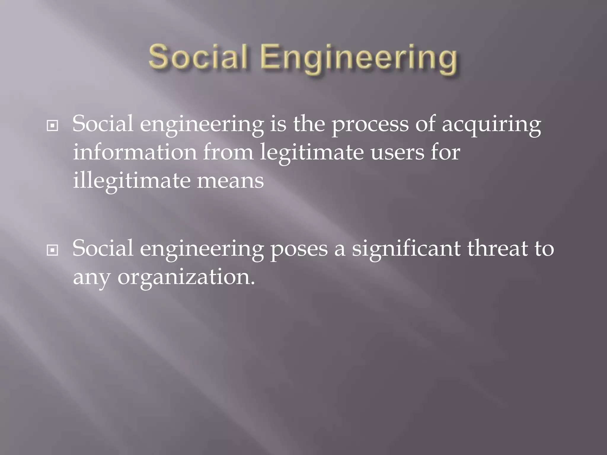 Social engineering power point | PPT