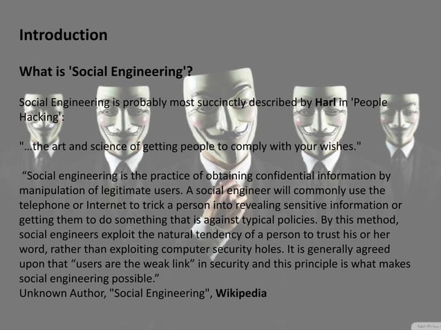 Social engineering presentation | PPTX | Email | Internet