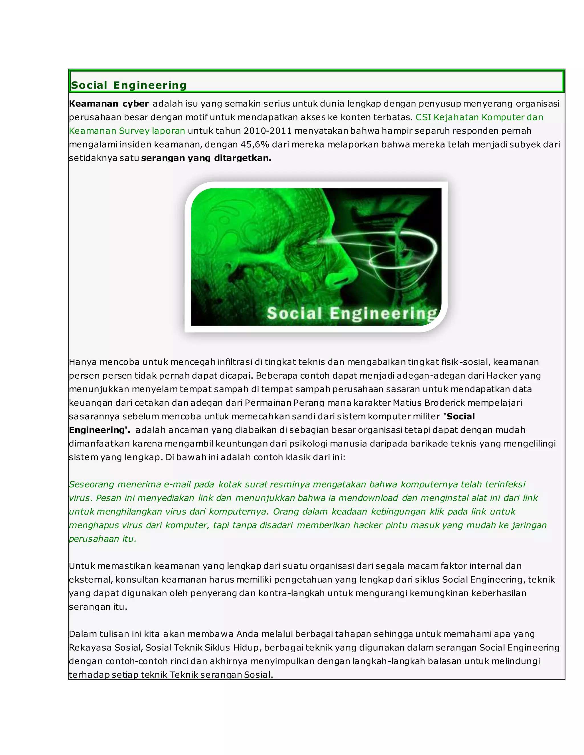 Social engineering techniques and solutions | DOCX