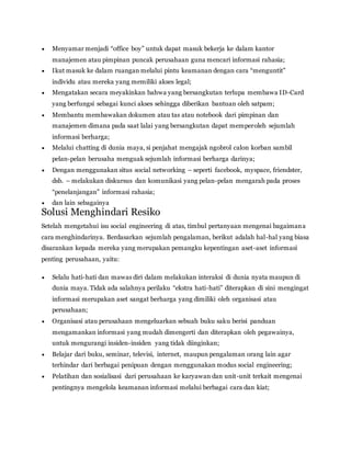 Social engineering techniques and solutions | DOCX