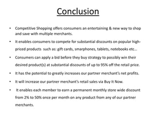 Competitive Shopping Marketplace | PPT