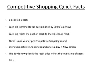 Competitive Shopping Marketplace | PPT
