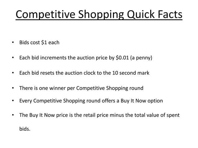Competitive Shopping Marketplace | PPT