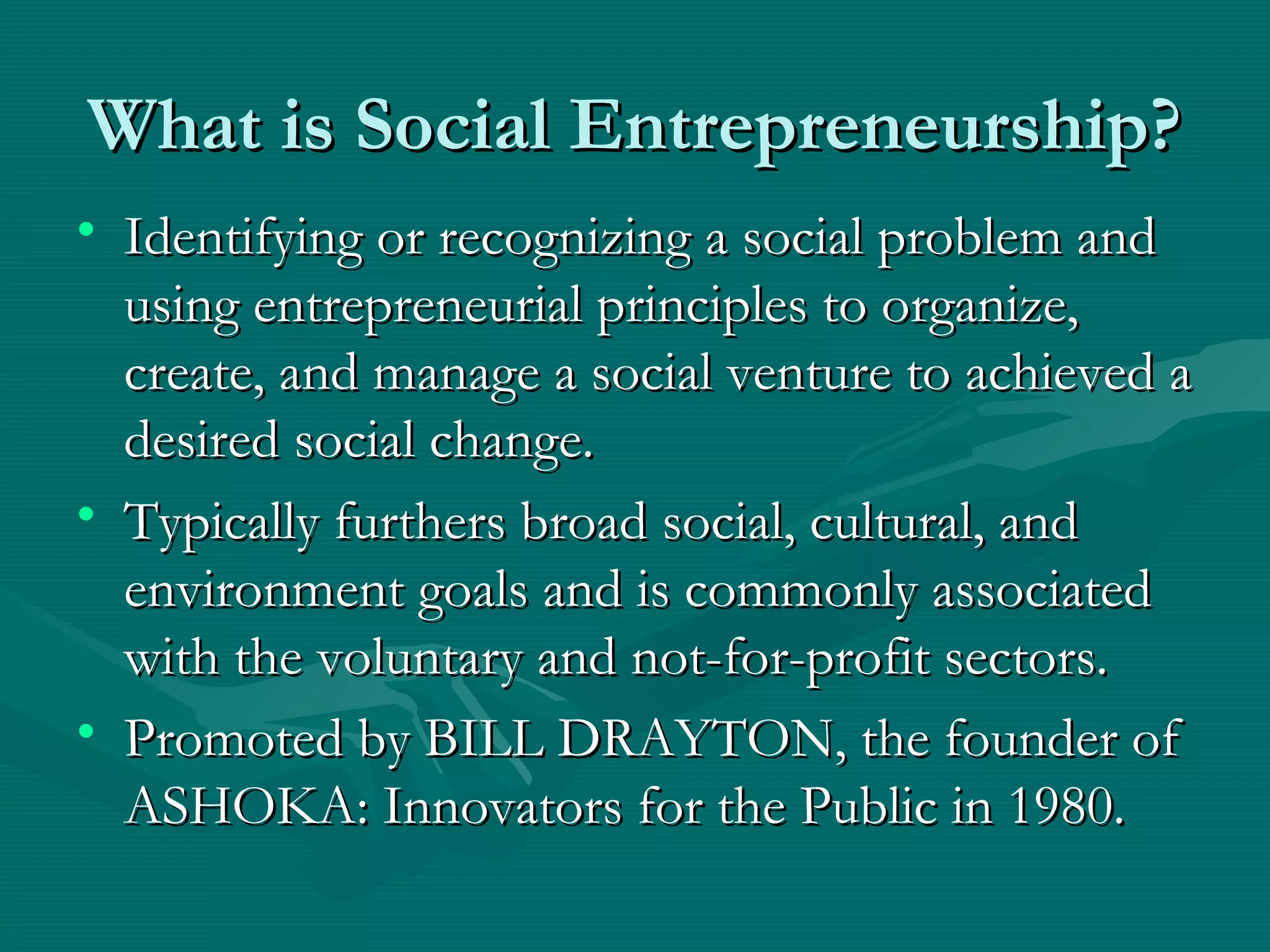 Social entrepreneurship | PPT