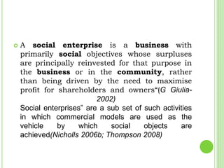 Social entrepreneurship | PPTX
