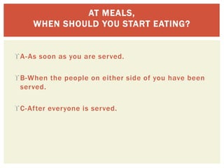 Social Etiquette | PPTX