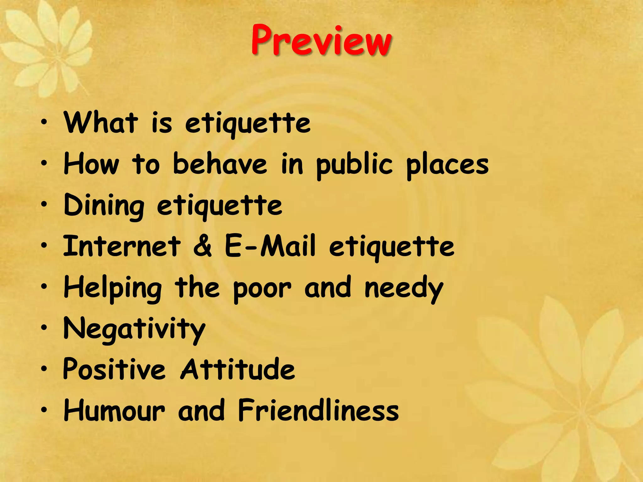 Social etiquette Sree | PPTX