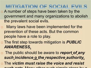 Social evils in pakistan | PPTX