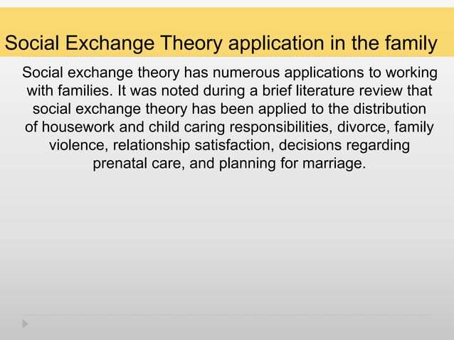 Social exchange theory | PPT