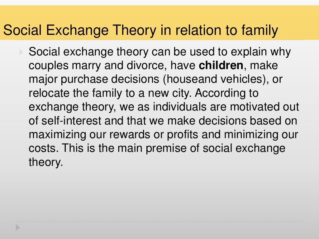 Social exchange theory