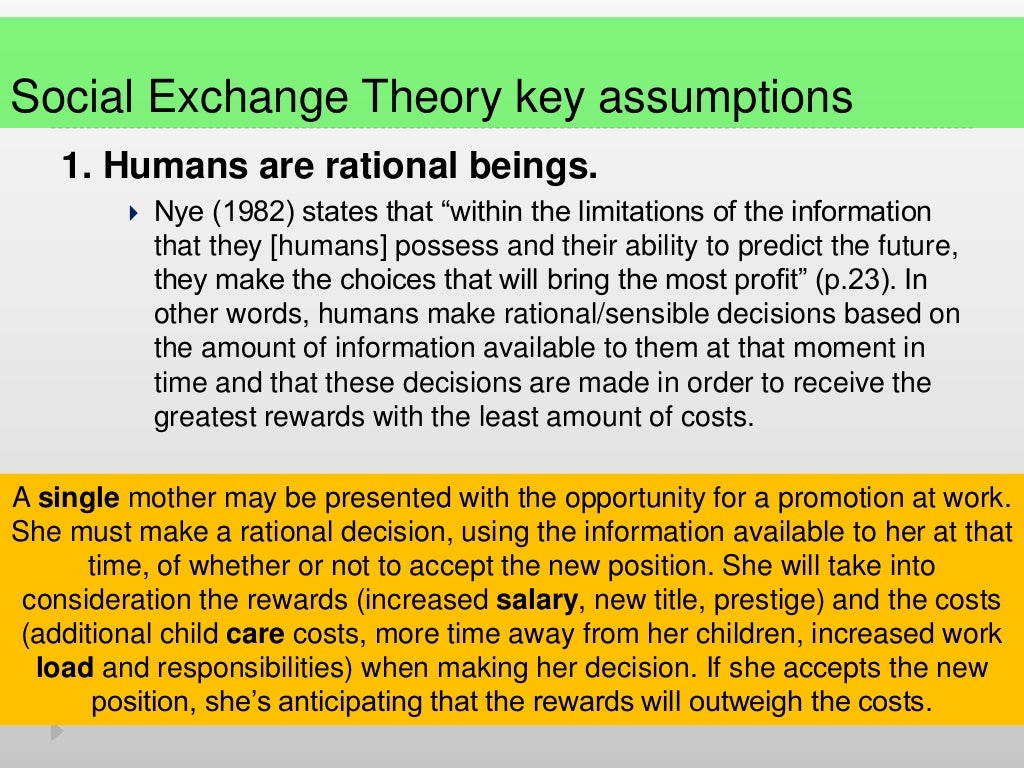 Social exchange theory