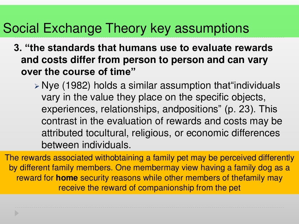Social exchange theory