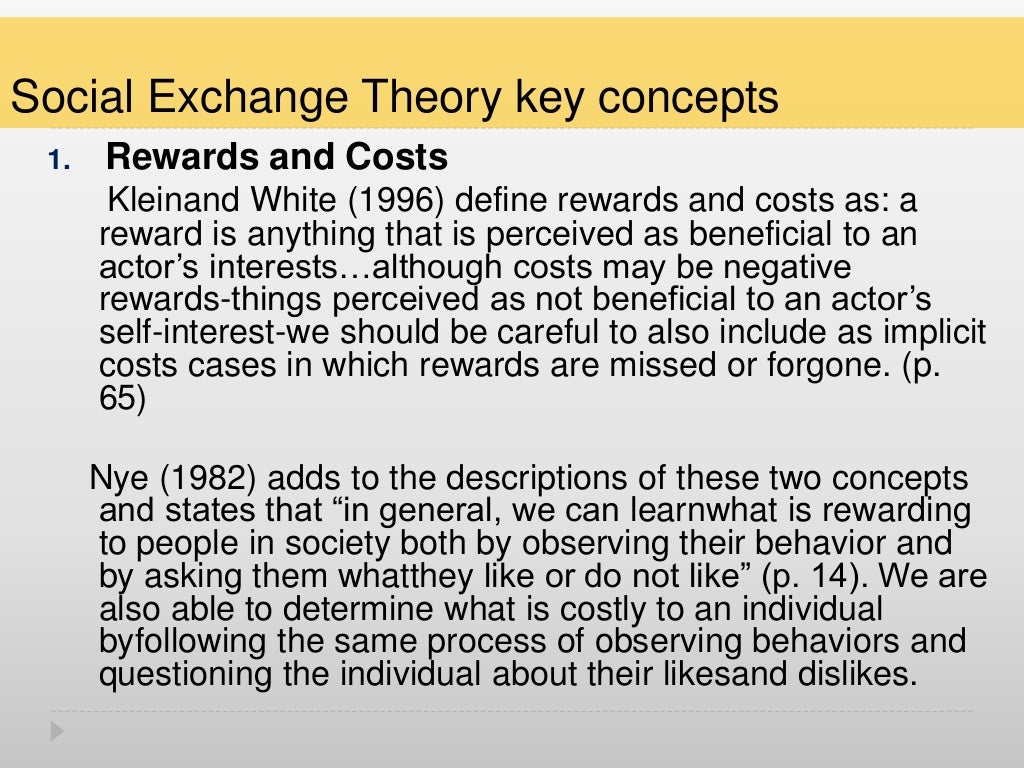 Social exchange theory