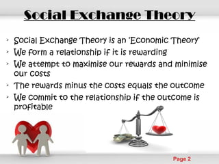 Social exchange theory | PPT
