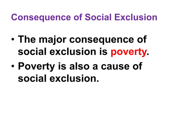 Social exclusion | PPT