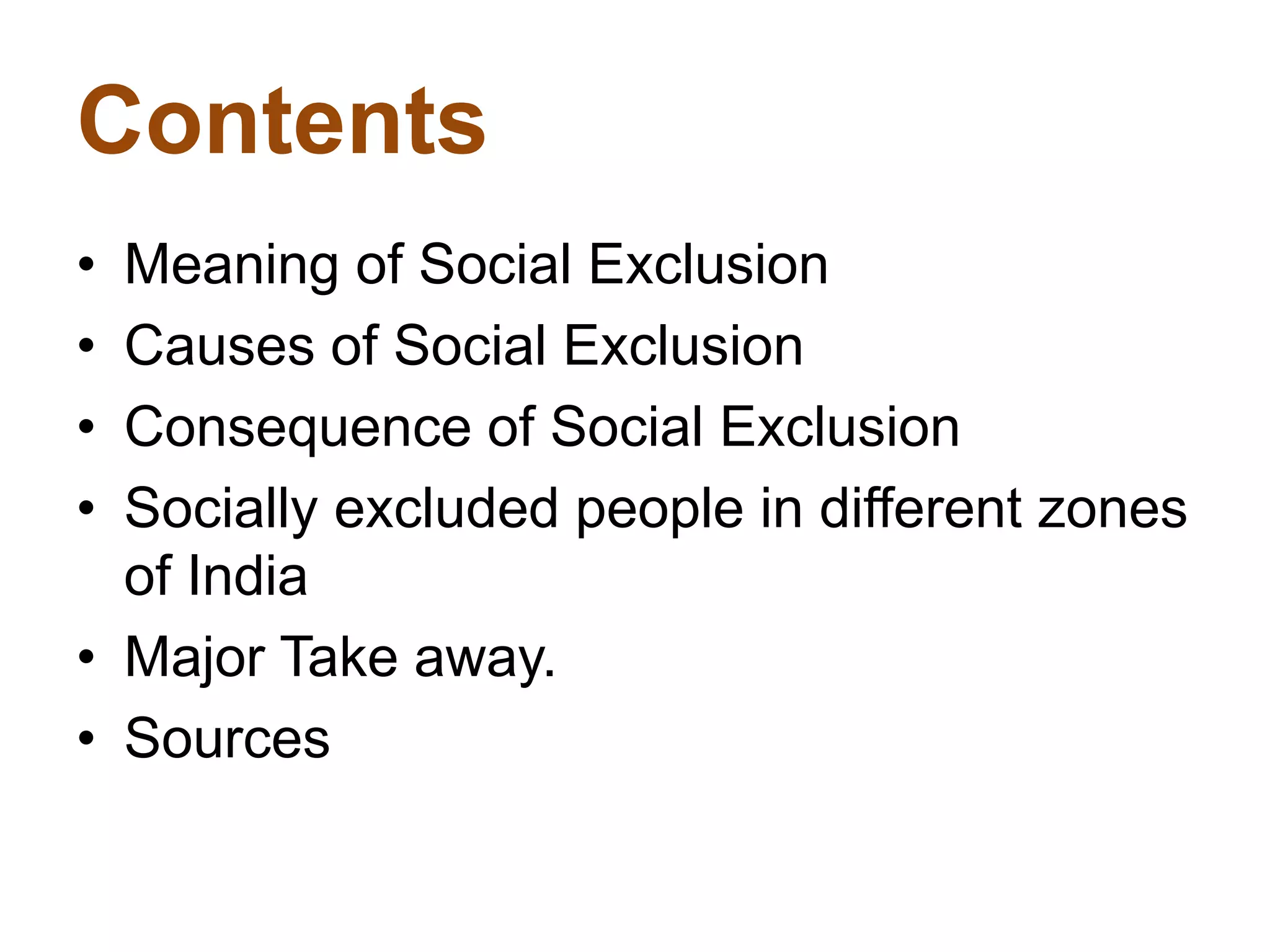 Social exclusion | PPTX
