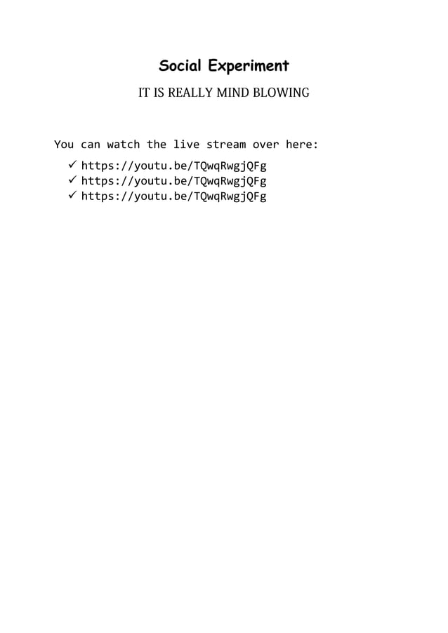 Social experiment | PDF
