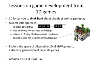 Social exploration of 1D games | PPT