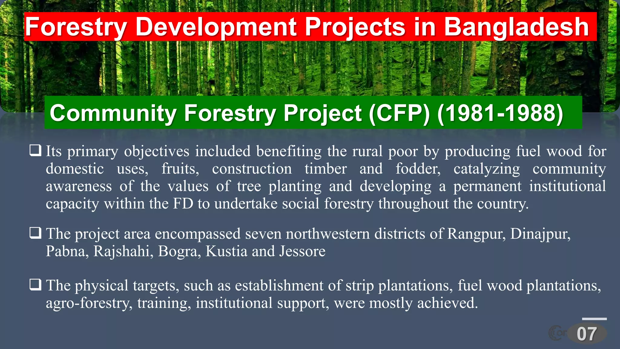 Forestry Development Projects in Bangladesh | PPTX | Agriculture ...
