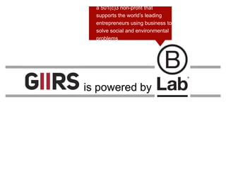 GIIRS: Rating and analytics for impact investing | PPTX