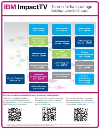 IBM Impact 2013 Social Media Flyer | PDF