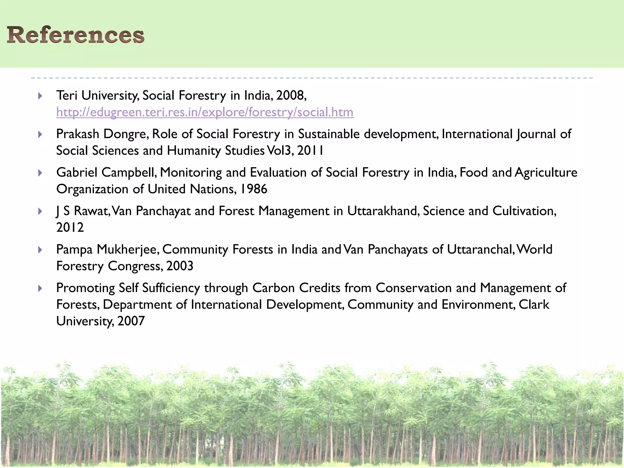 Social Forestry in India | PDF