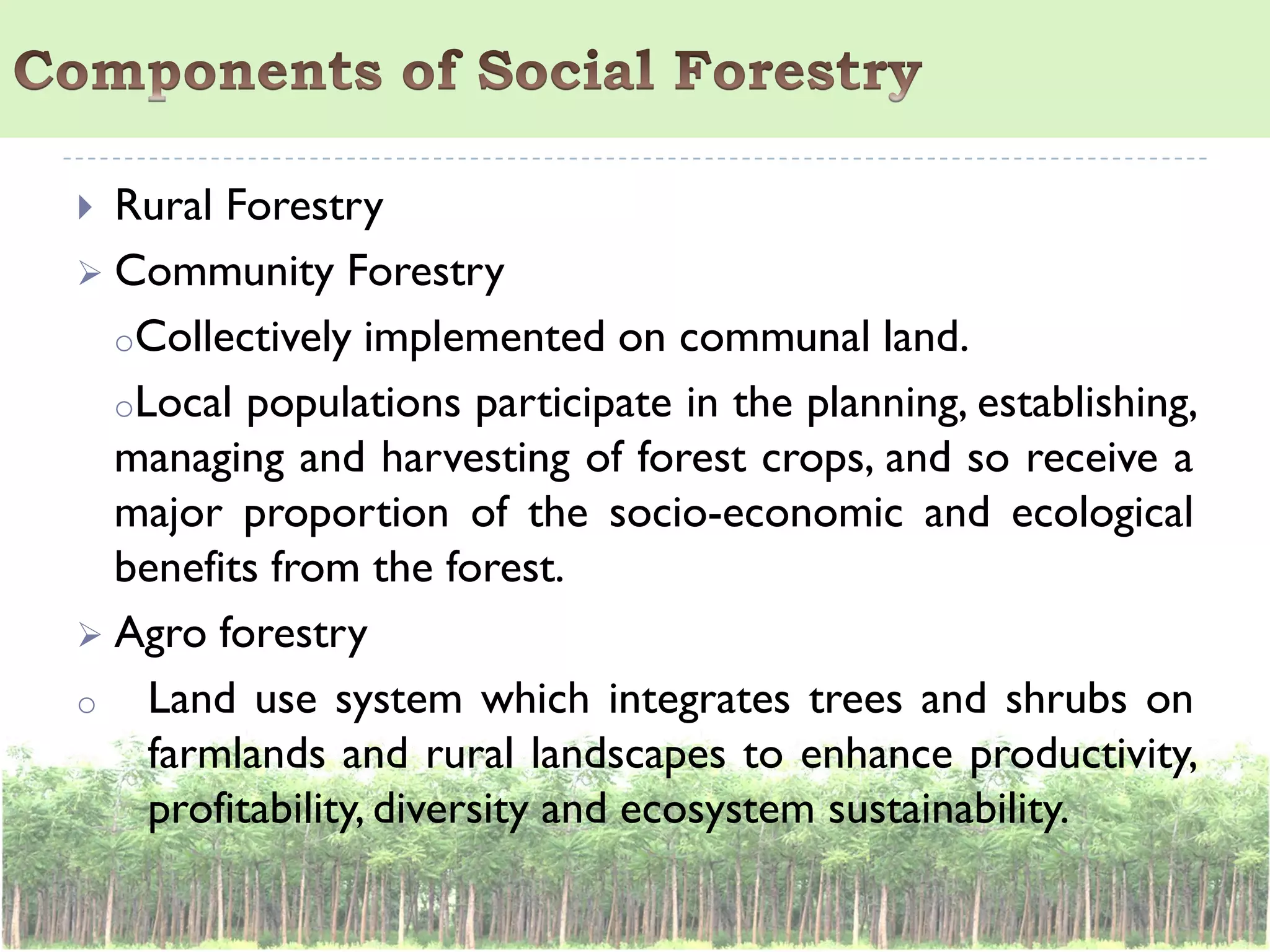 Social Forestry in India | PPT