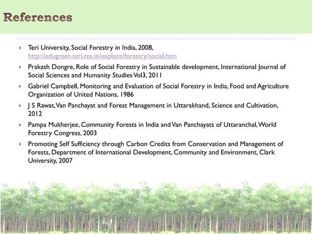 Social Forestry in India | PDF