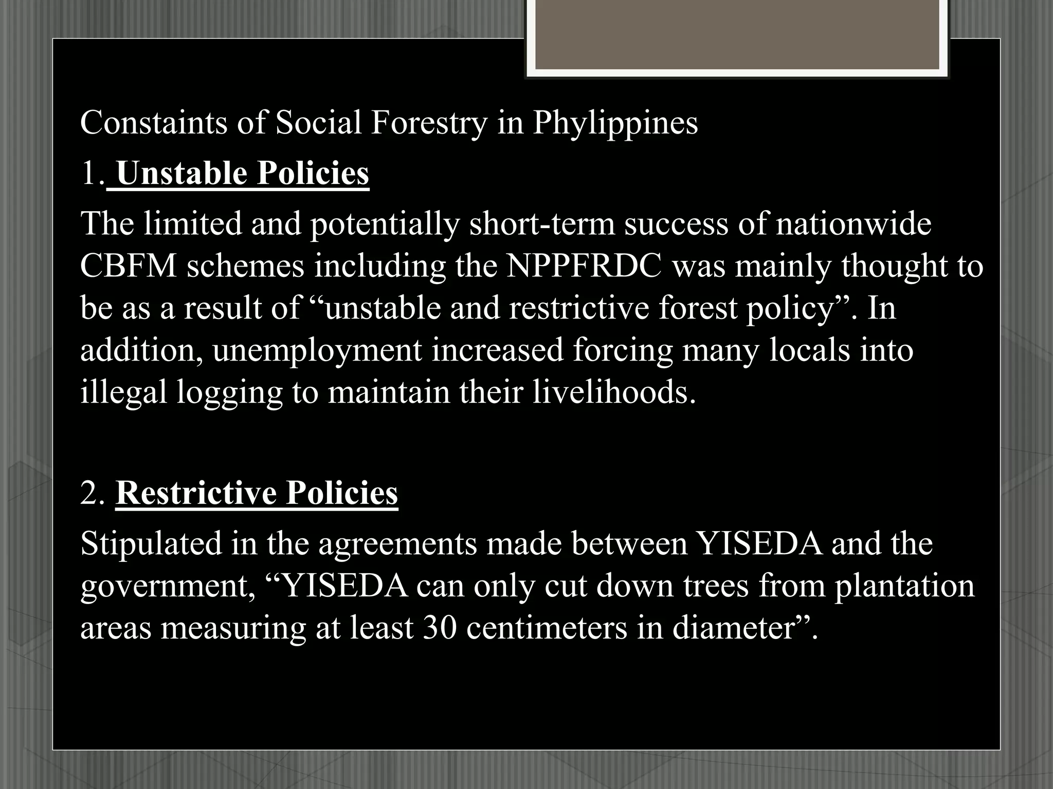 Social forestry program in the philippines | PPTX