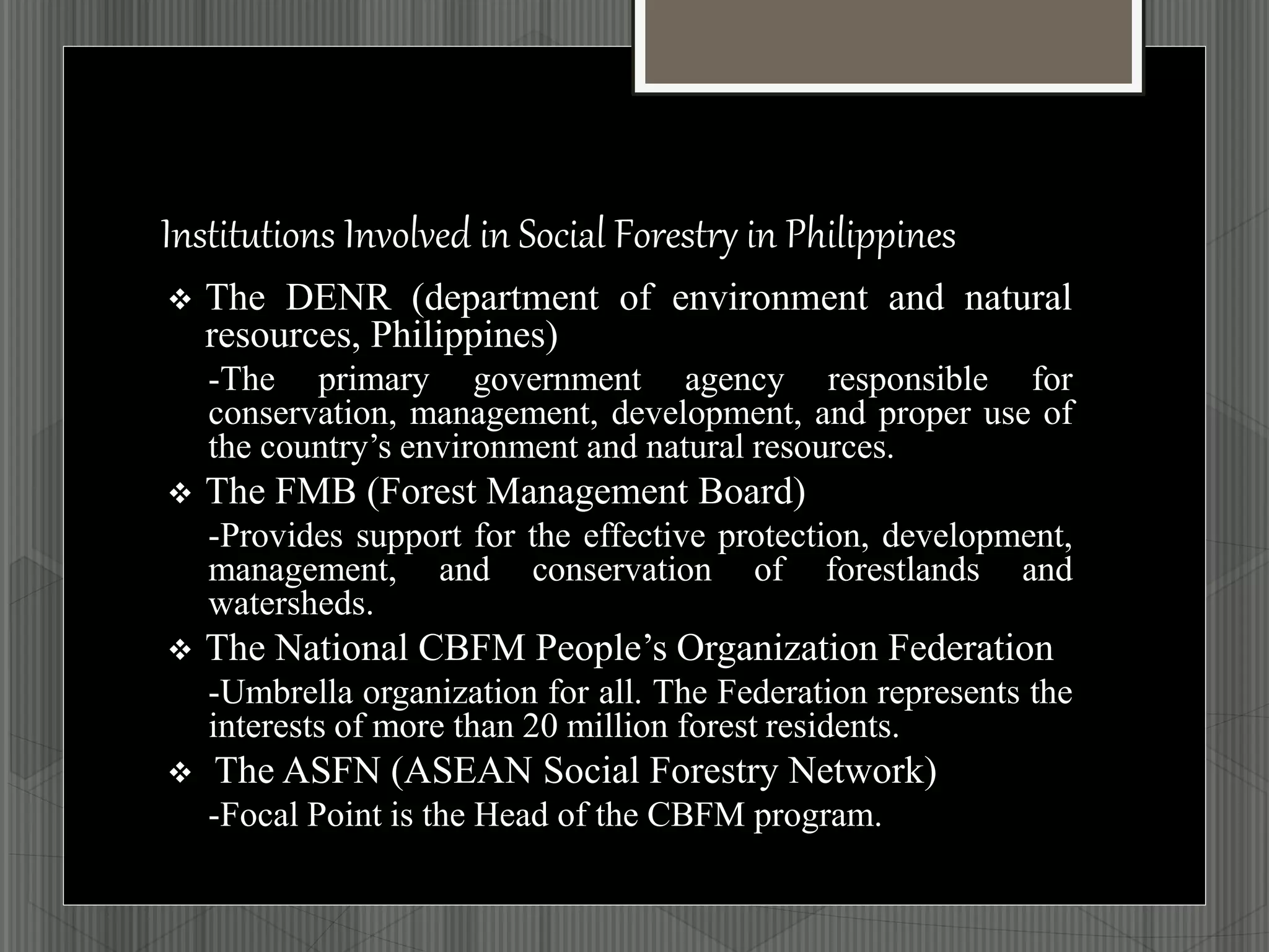 Social forestry program in the philippines | PPTX