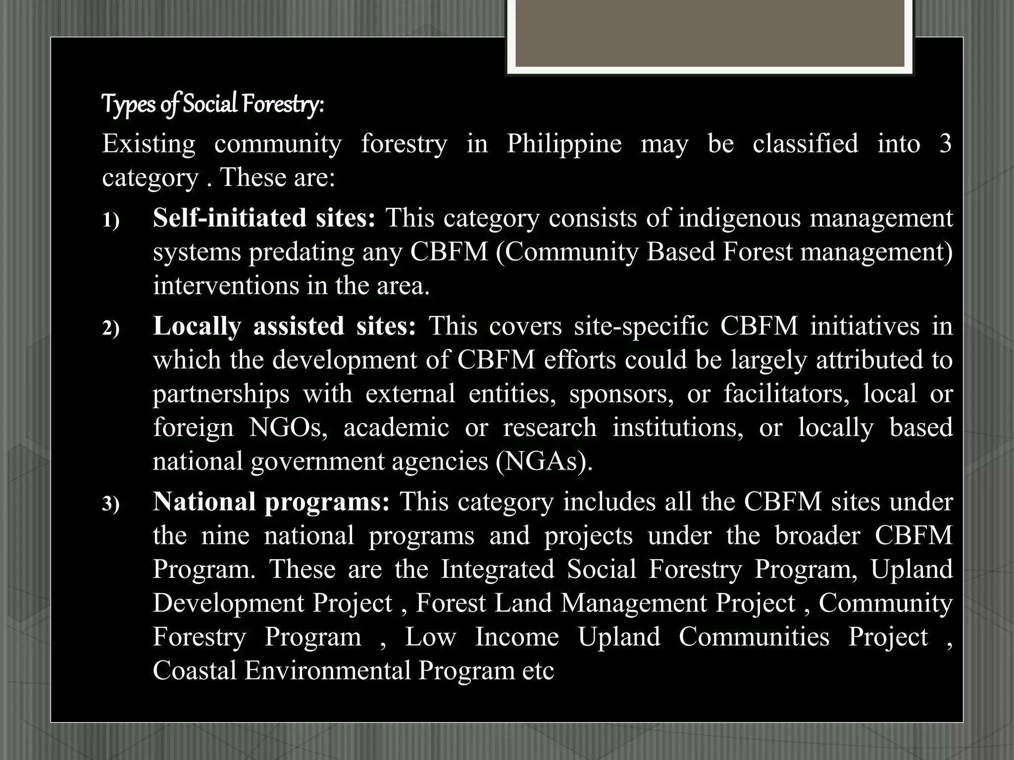 Social forestry program in the philippines | PPTX