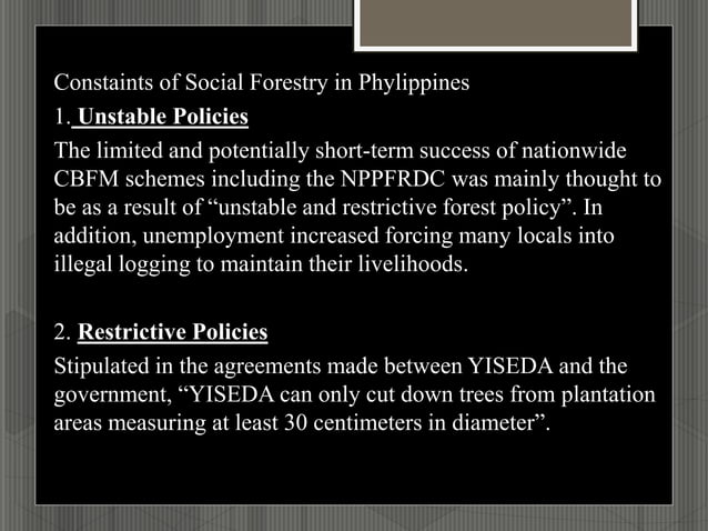Social forestry program in the philippines | PPTX | Agriculture ...
