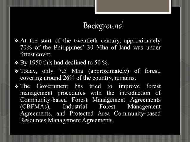 Social forestry program in the philippines | PPTX | Agriculture ...