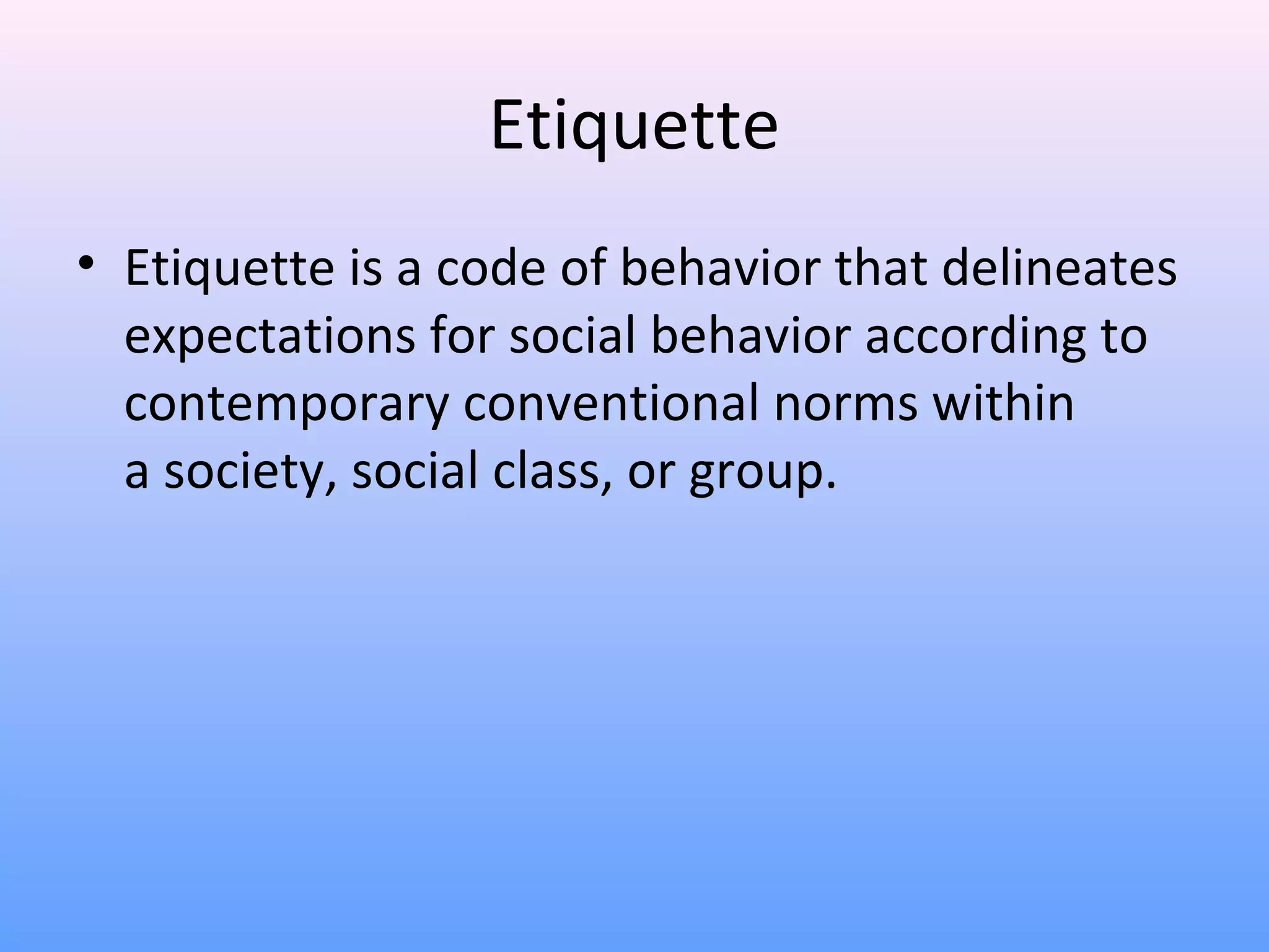 Social graces 2 | PPT
