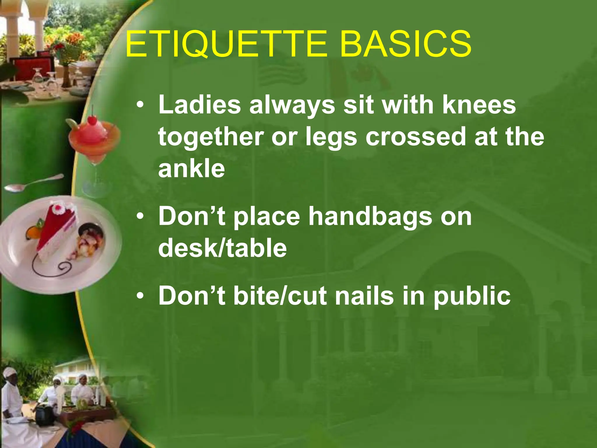 Social Graces and Etiquette power point for secondary schools | PPT