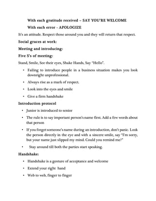 Social graces | DOCX