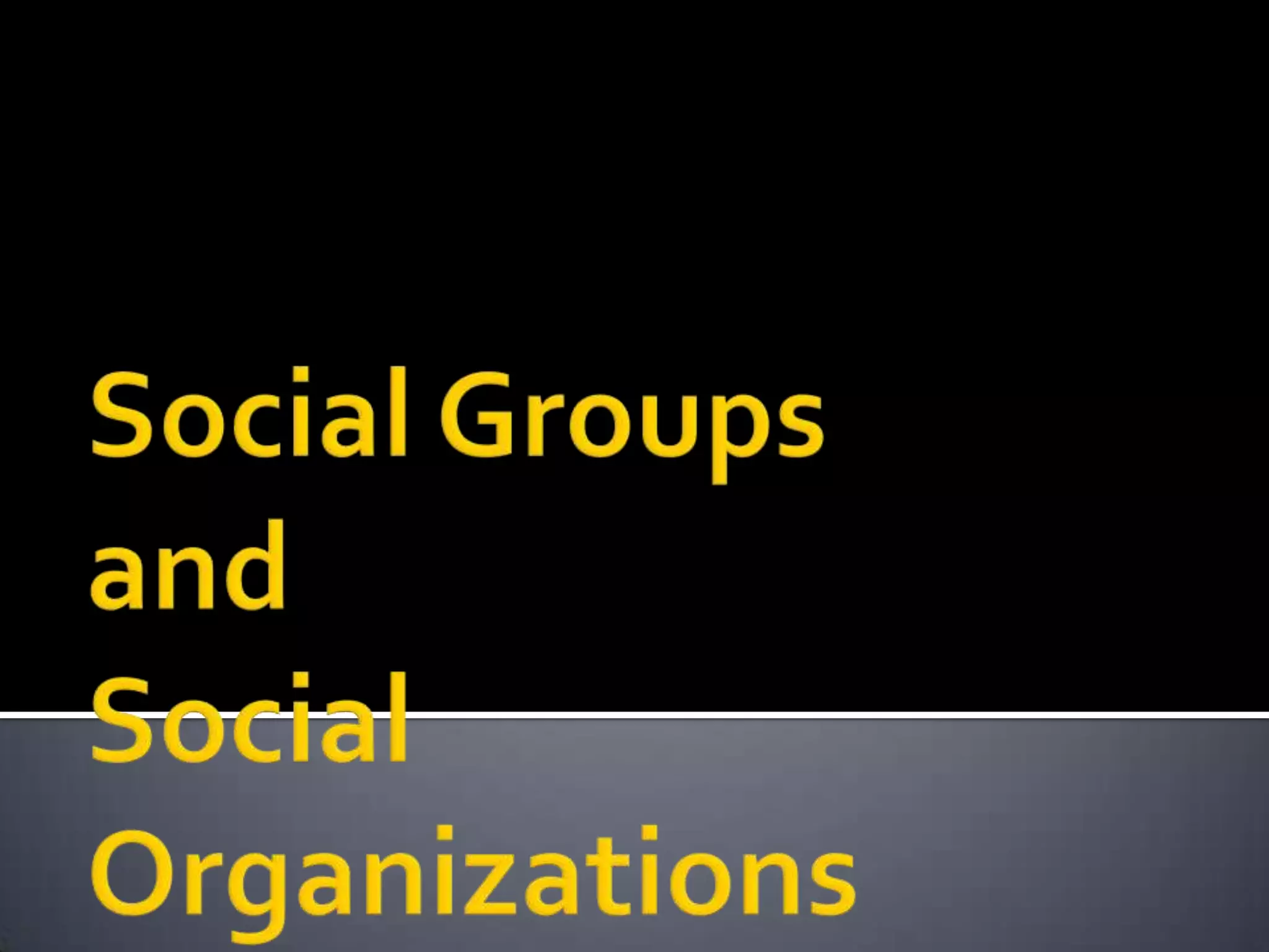 Social groups | PPTX