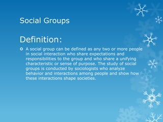 Social groups | PPTX