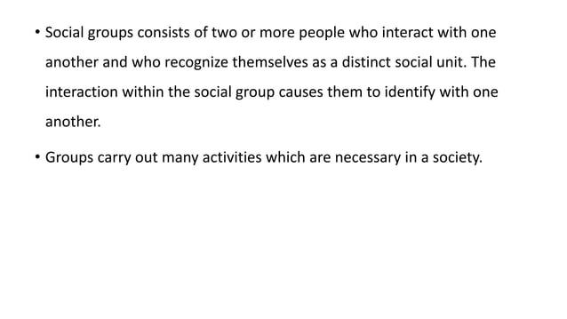 SOCIAL GROUPS | PPTX