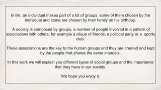 Social groups 12c | PPTX