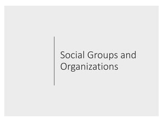 Social groups and organizations | PPSX